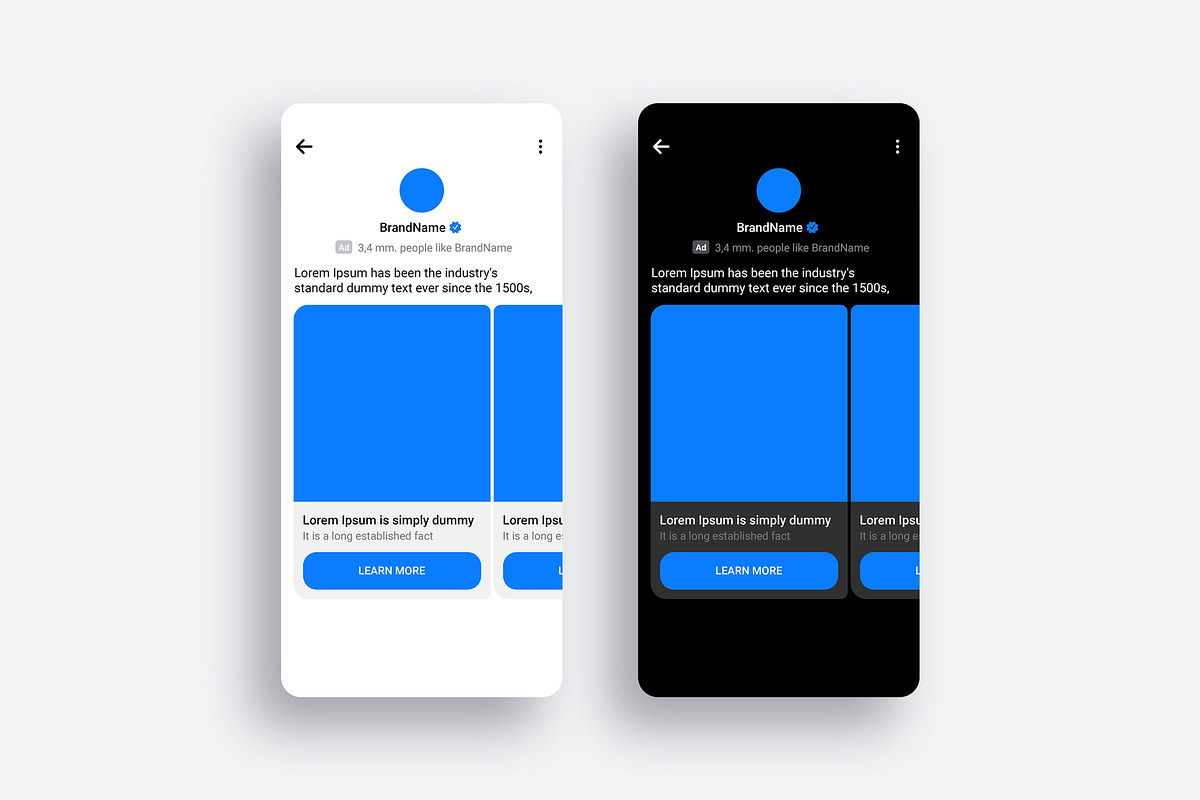 Facebook ad mockup template PSD