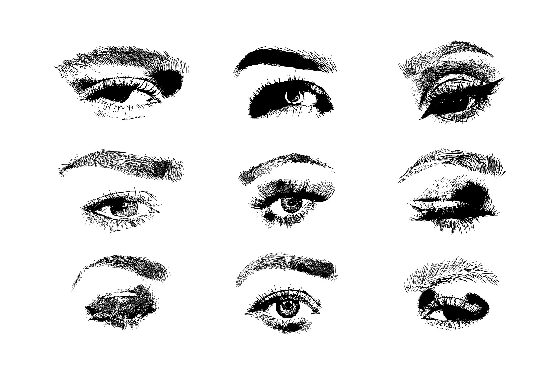 Hand drawn vector woman eye, a Healthcare Illustration by Artha Design ...