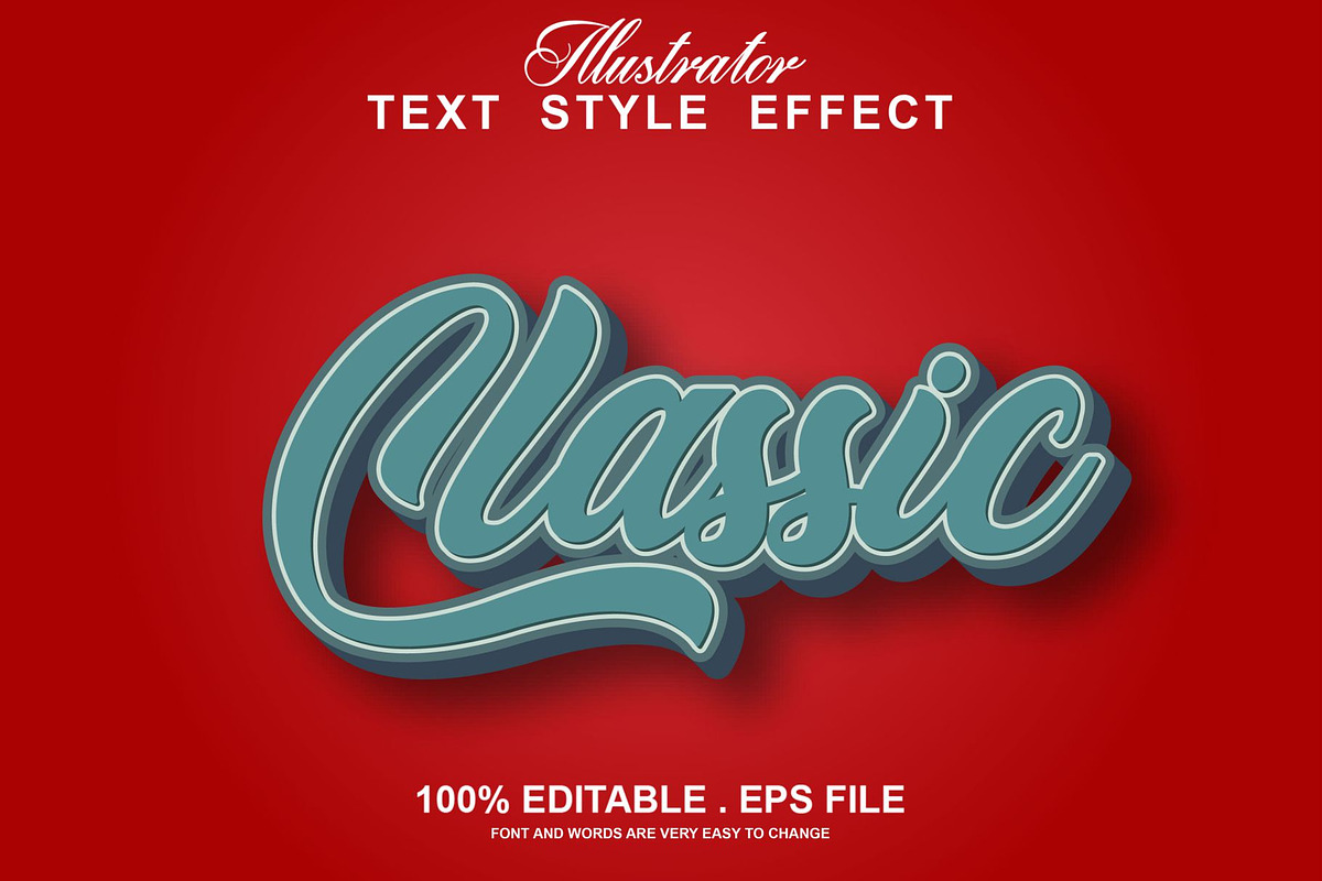 classic text effect editable, a Plug-in Add-On by wa.onegraphic ...