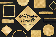 Gold Design Elements, an Object Graphic by PeDe Designs