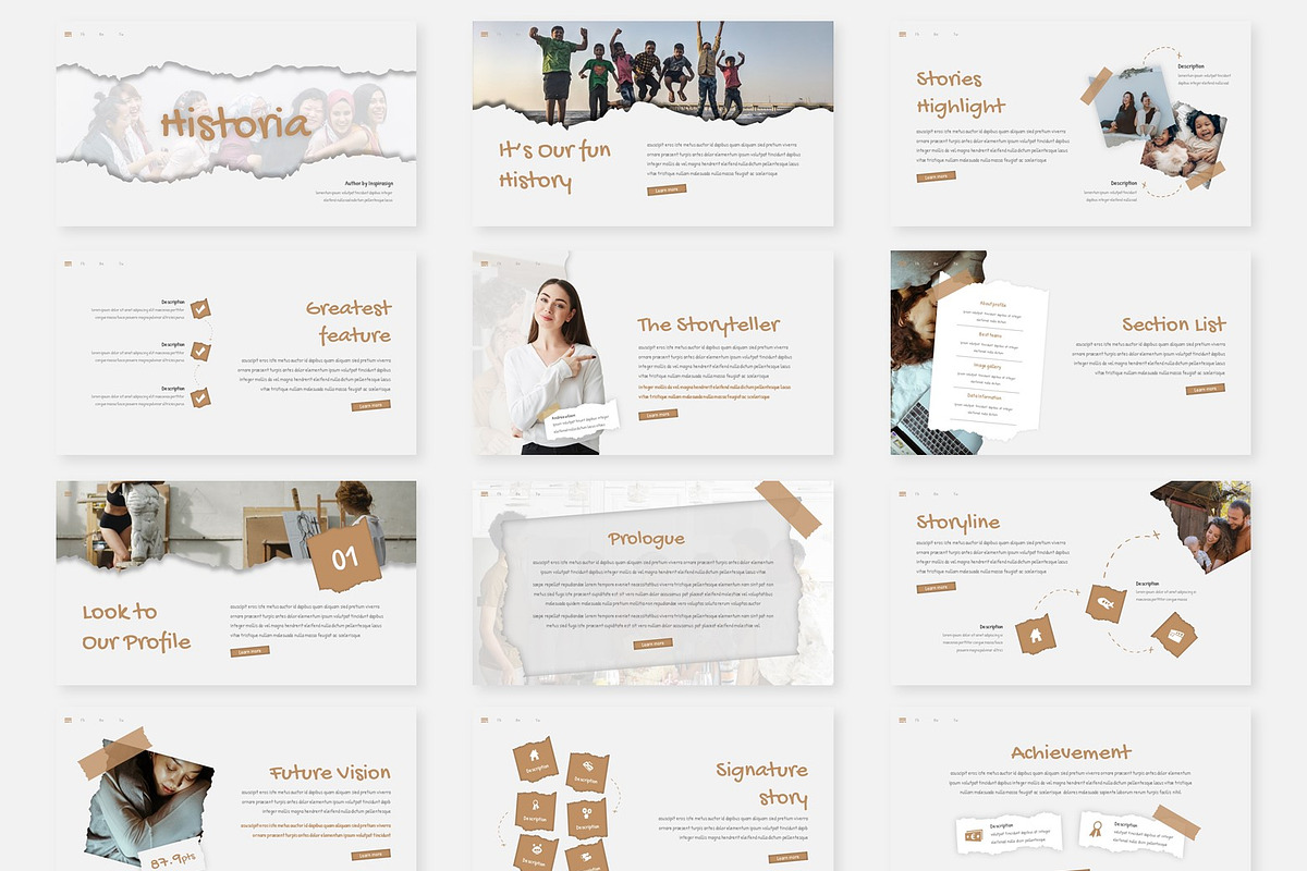 Historia - Google Slides Template, a Presentation Template by inspirasign