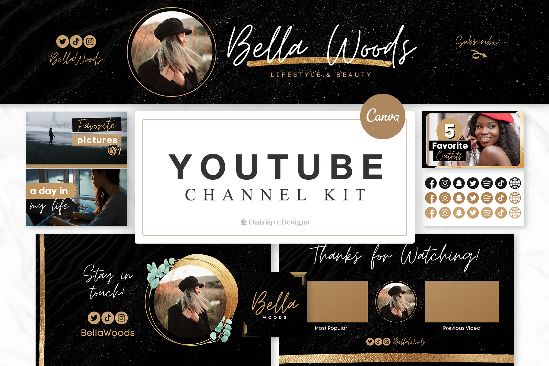 YouTube Channel Branding Kit | Canva, a Social Media Template by ...