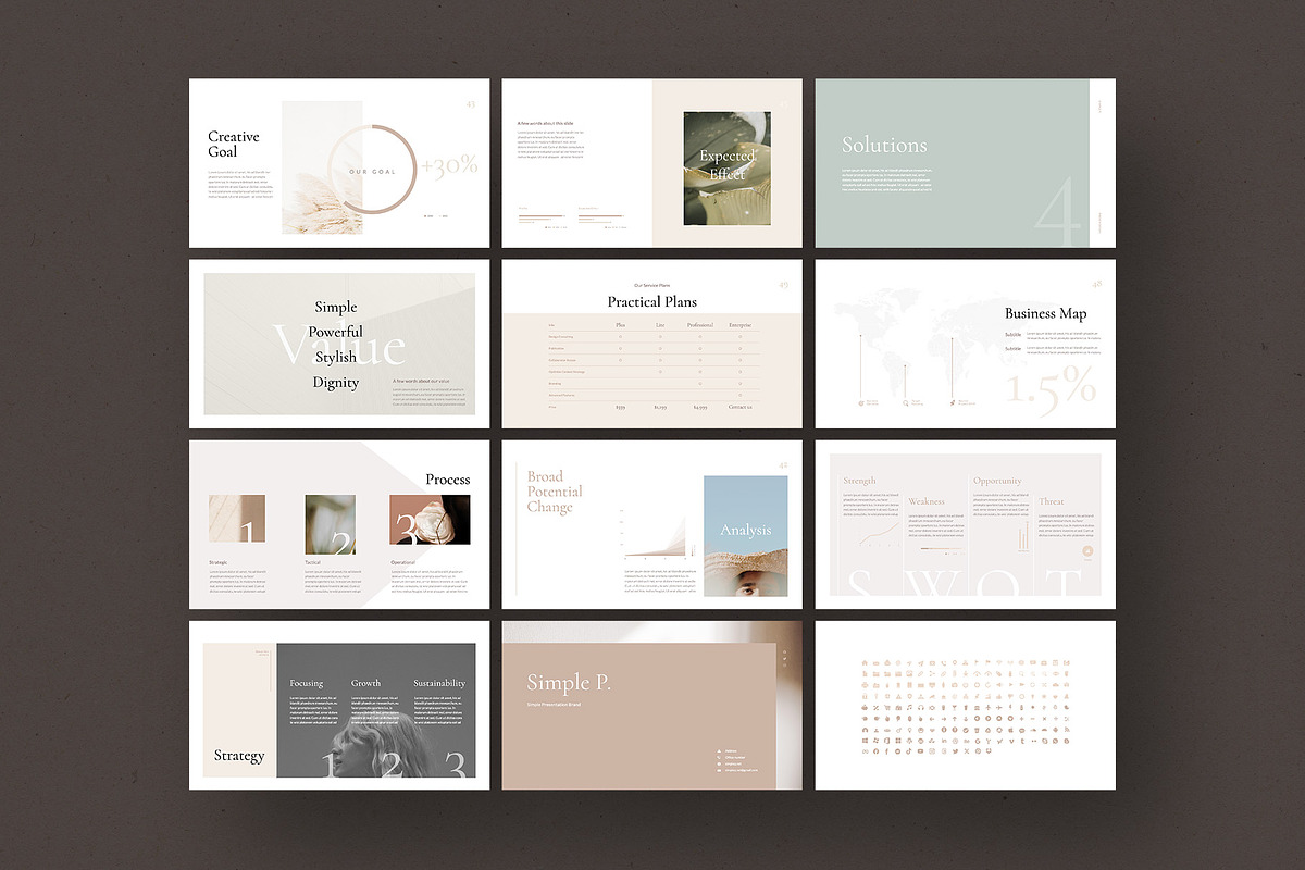 Neutral Beautiful PowerPoint Template