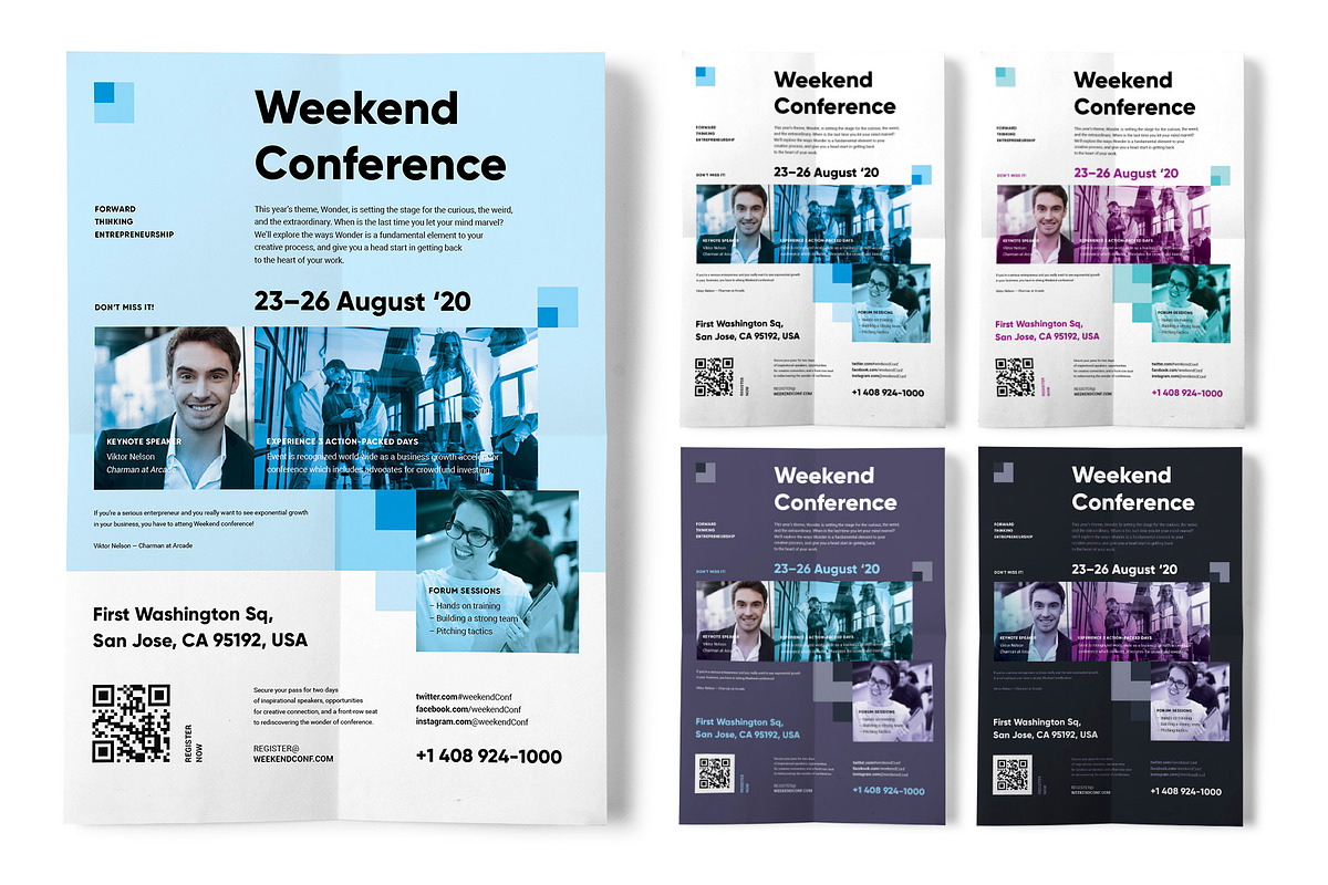 Business Conference Event Poster, a Flyer Template by EDT.Graphics