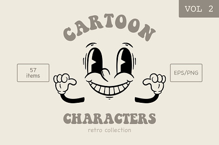 Cartoon Retro Characters, a Person Illustration by Alina Sh