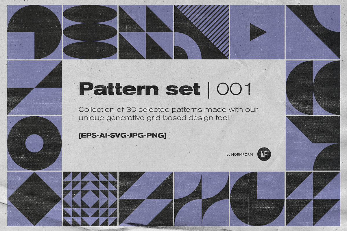 Generative Pattern Set 001, a Pattern Graphic by Normform