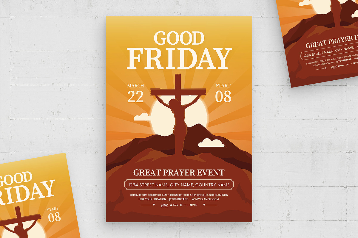 Good Friday Flyer Template, a Flyer Template by BrandPacks