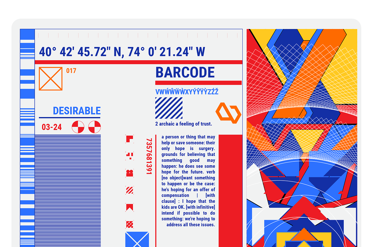 Colored Barcode Label Set