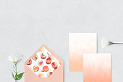 Peach ombre watercolor, a Texture Graphic by GraphicRain