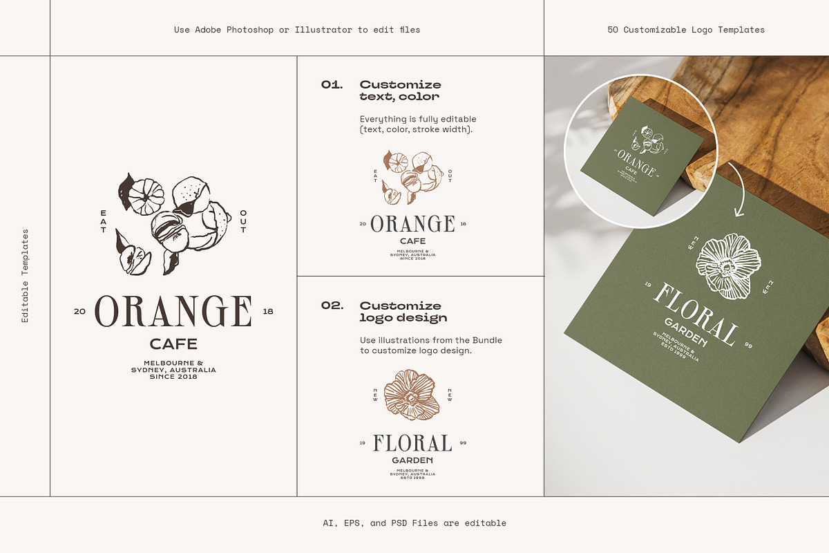Logo bundle | Modern logo templates