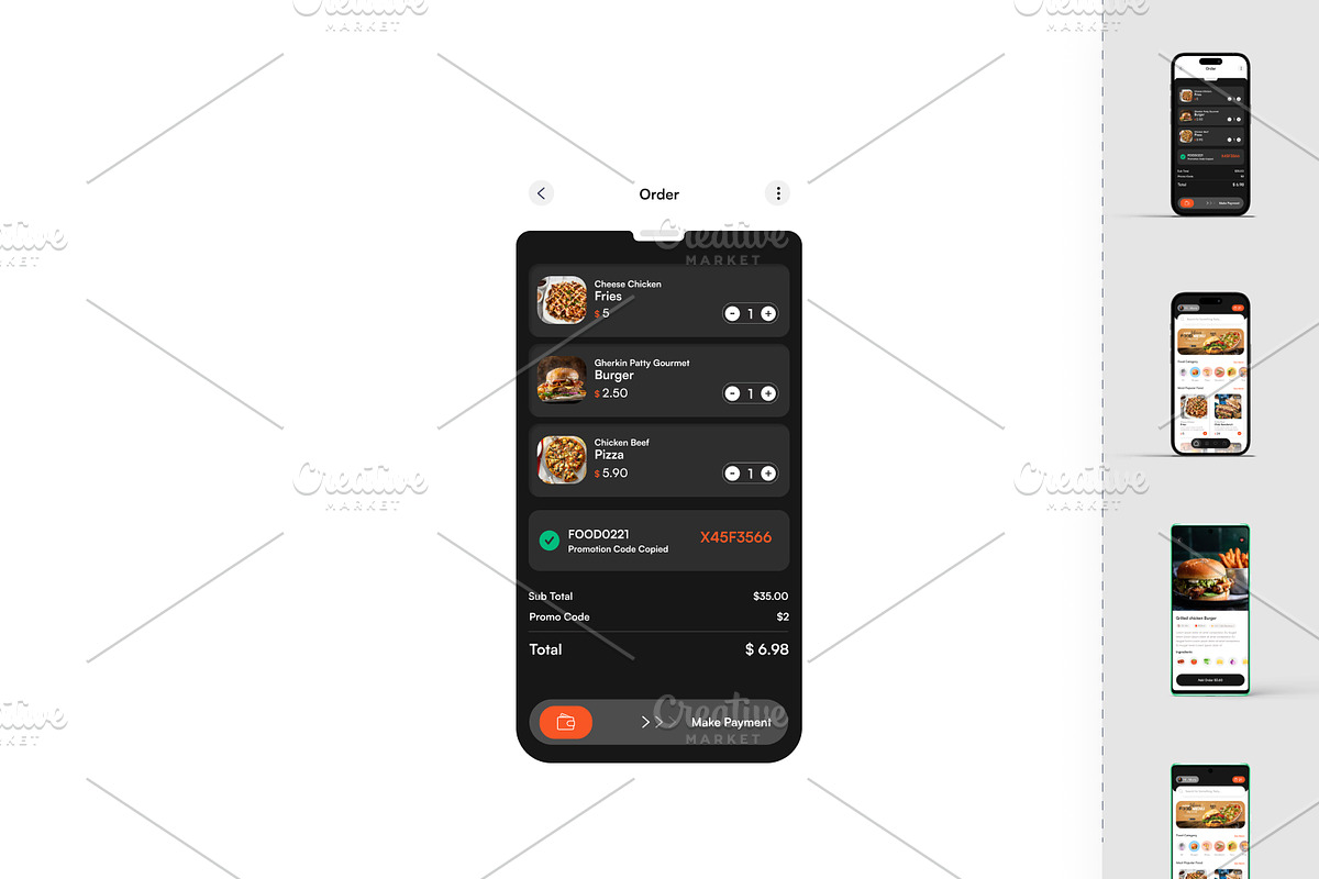 Food Ordering Ui Design | Creative Market