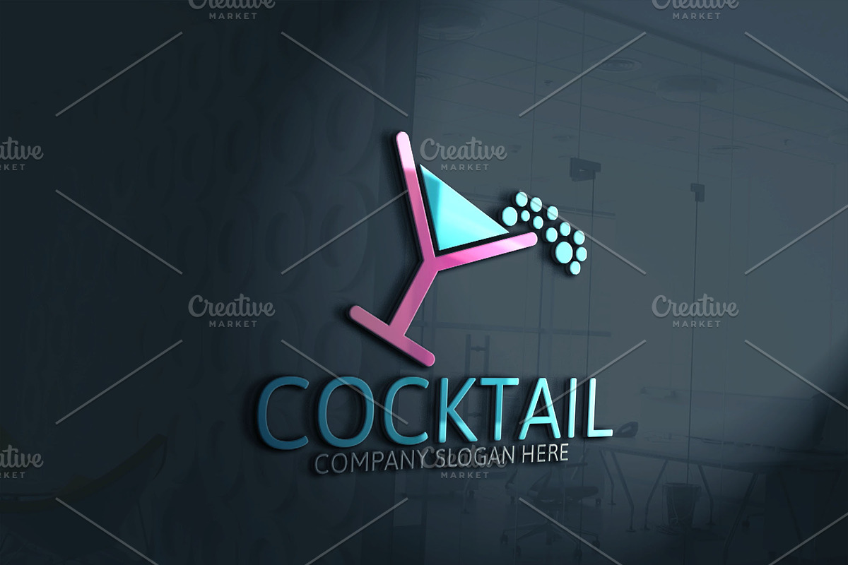 Cocktail Logo -30%off, a Branding & Logo Template by Josuf Media
