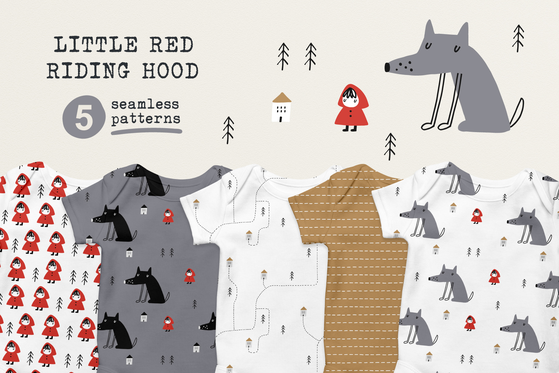 Little Red Riding Hood, a Pattern Graphic by Olena Kuznietsova ...