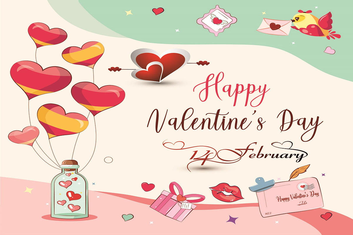Valentines Digital Clipart Set | Creative Market