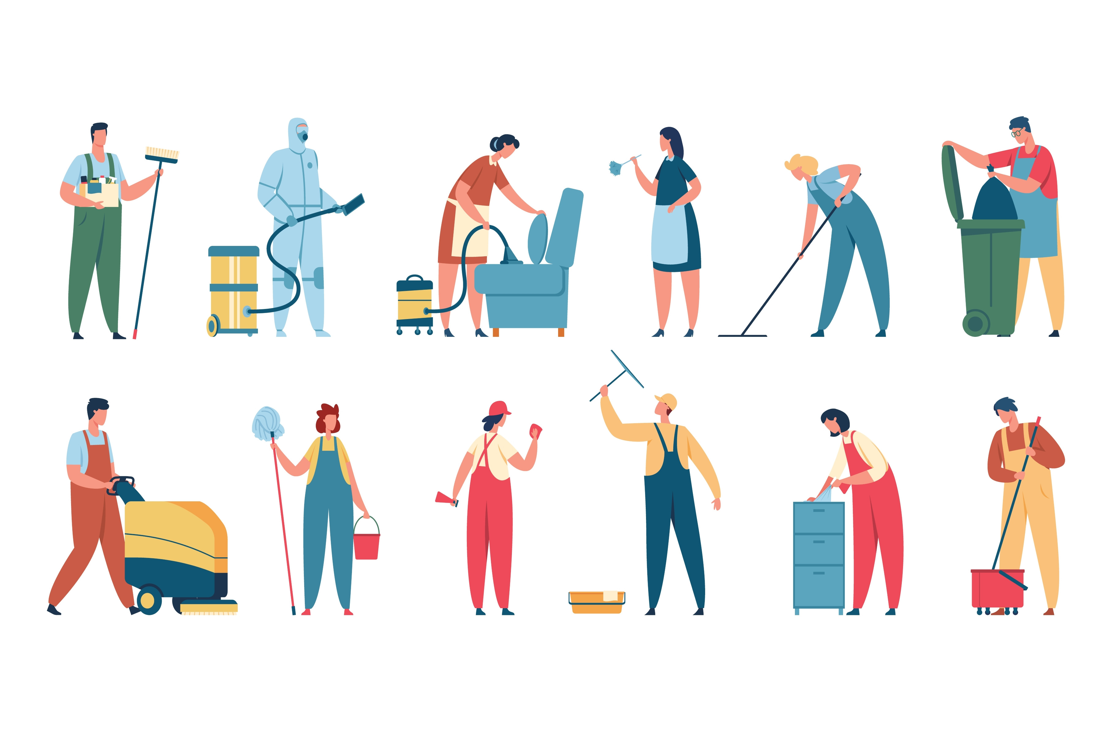 Cleaning service. Professional, a Person Illustration by Frogella