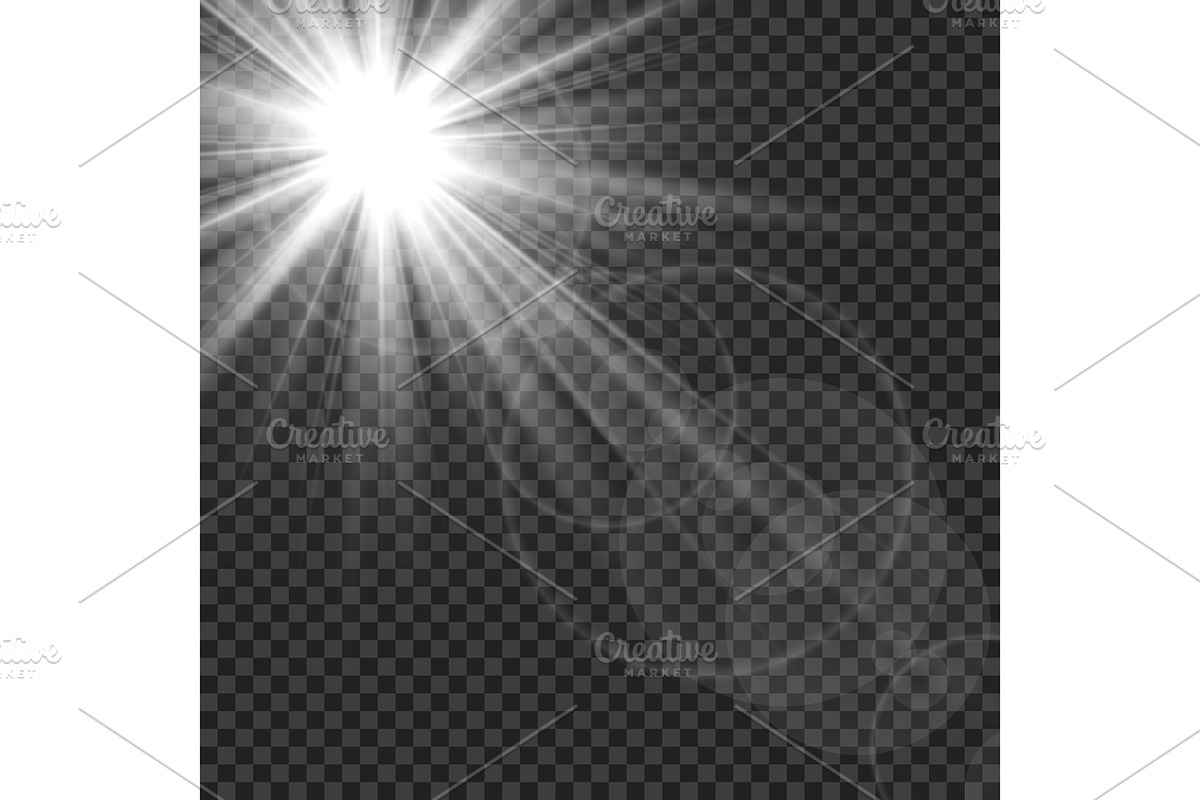 Sunlight isolated. Sun rays light, a Texture Graphic by YummyBuum