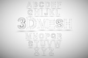3D Mesh Vector Font | Graphics ~ Creative Market