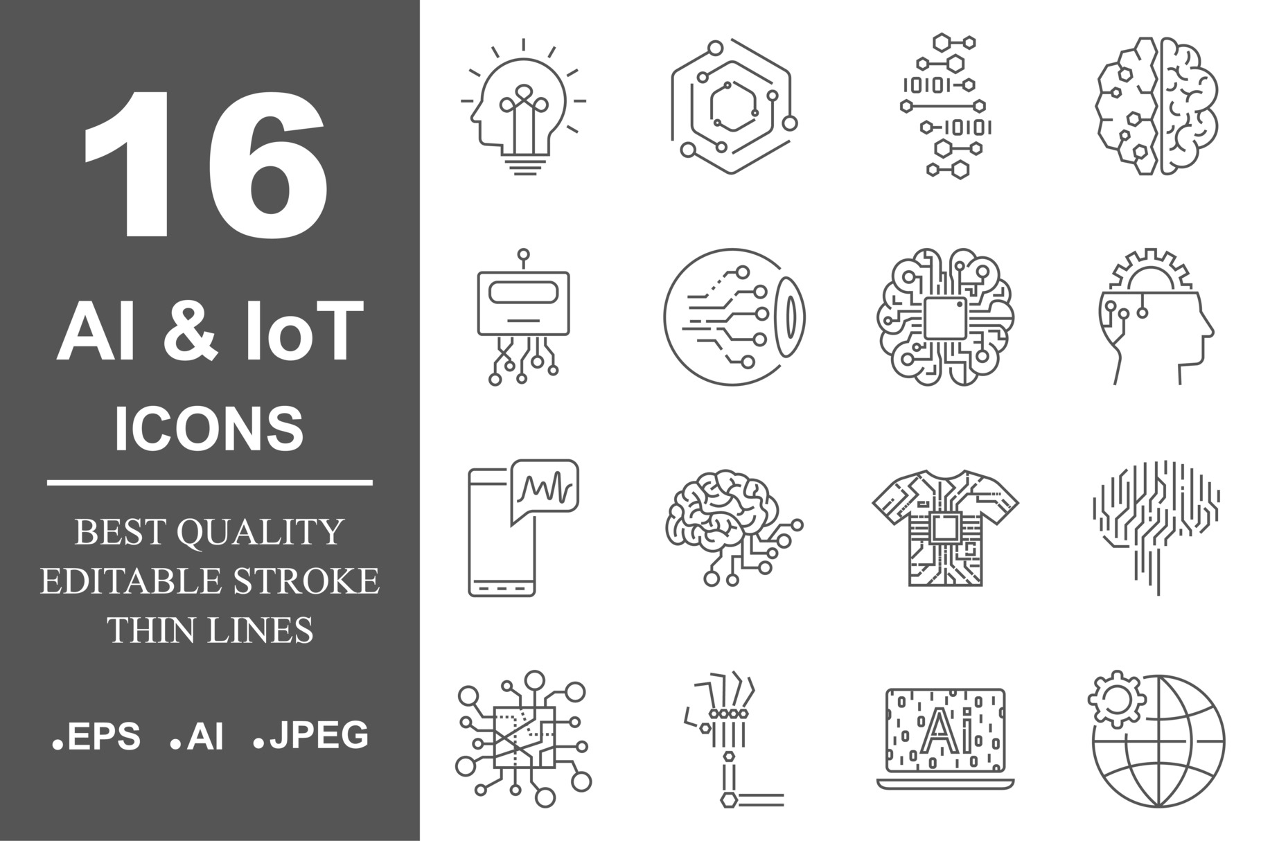 AI icons set, an Icon by defmorph