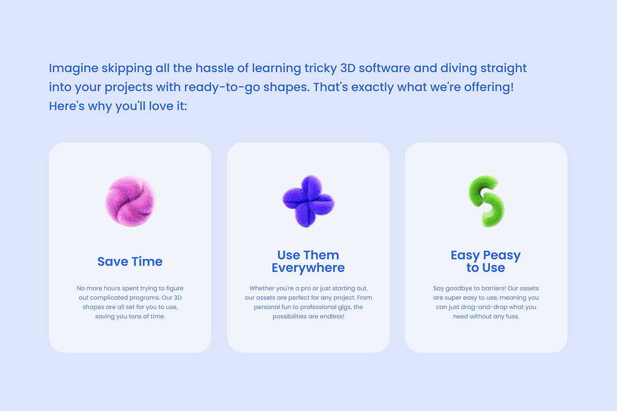 150+ Fluffy 3D illustrations, an Object Graphic by assetpro.design