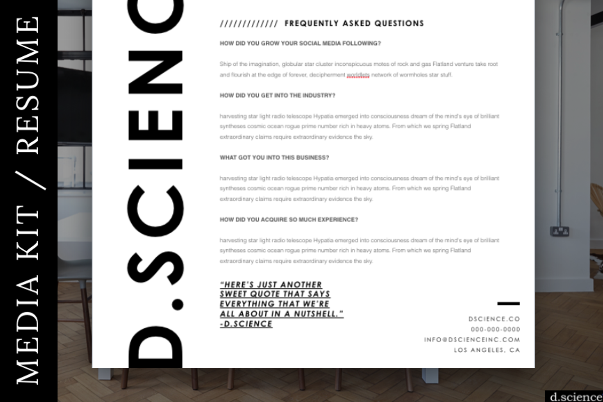 Media Kit | Press Kit | Resume No.1, a Resume Template by Template ...
