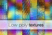 Low poly vector textures. Glass effect