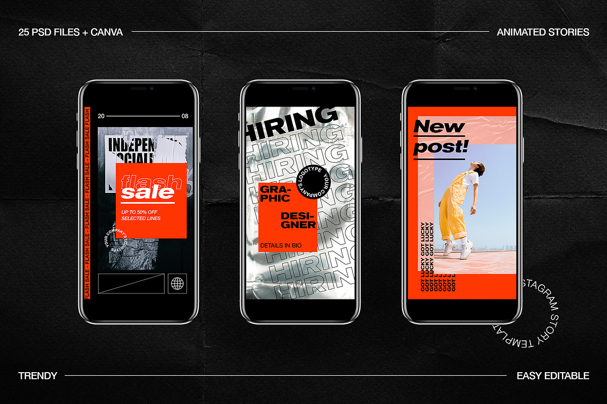 Trendy Animated IG Stories Ps, Canva, a Social Media Template by Marie T