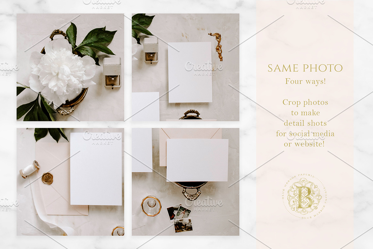 Styled Invitation Mockups, a Beauty & Fashion Photo by BlueHarborPaperie