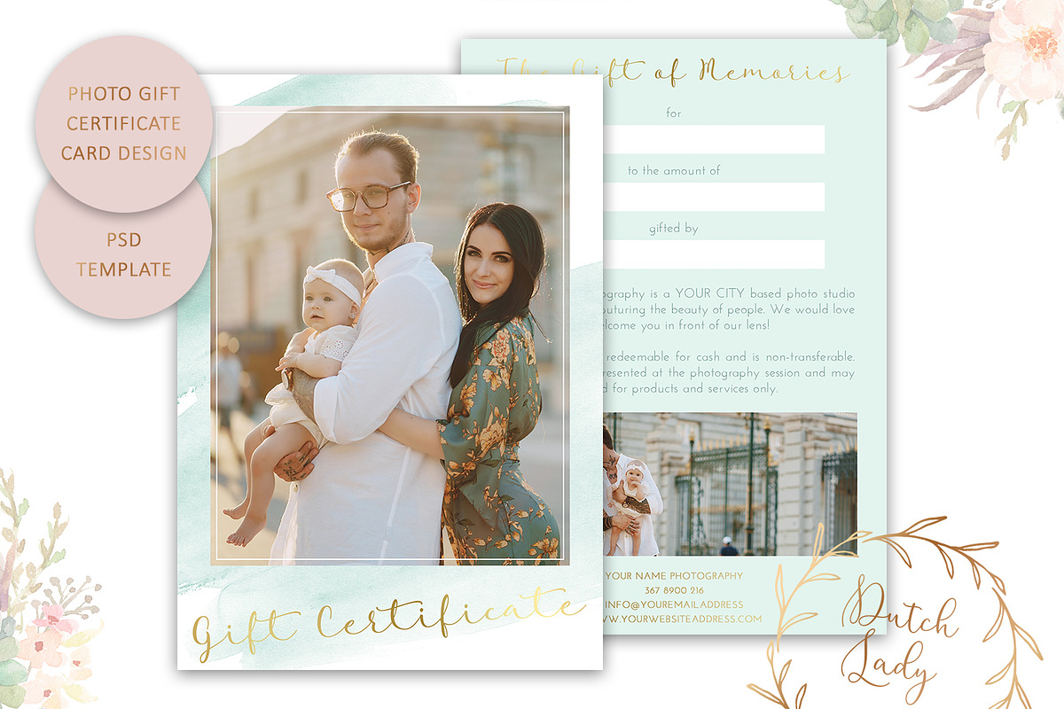 PSD Photo Gift Card Template #34, a Card Template by The Dutch Lady Designs