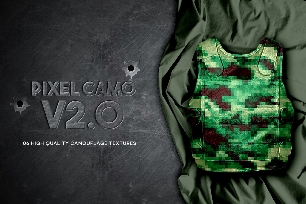 Pixel Camo V2.0, a Texture Graphic by Digital Art Creations | Creative ...