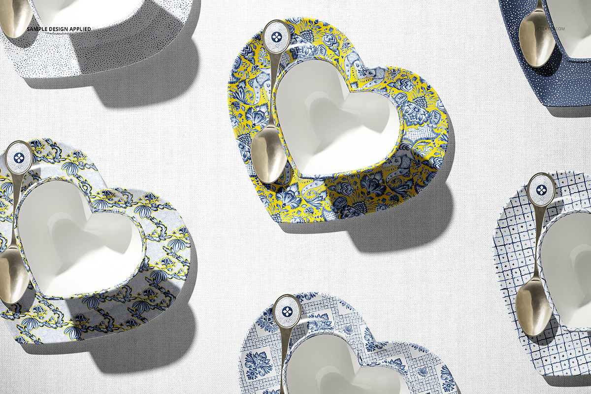 Heart Shaped Cup Mockup Set, a Cups & Container Mockup by creatsy5