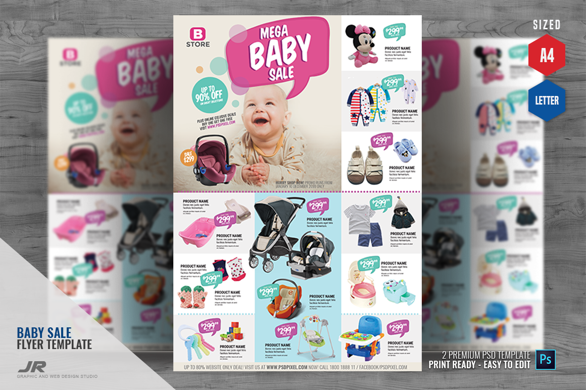 Baby Products Sales Flyer, a Flyer Template by PSDPixel