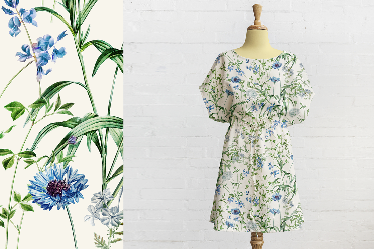 Subtle Summer Plants, a Pattern Graphic by MalyskaStudio