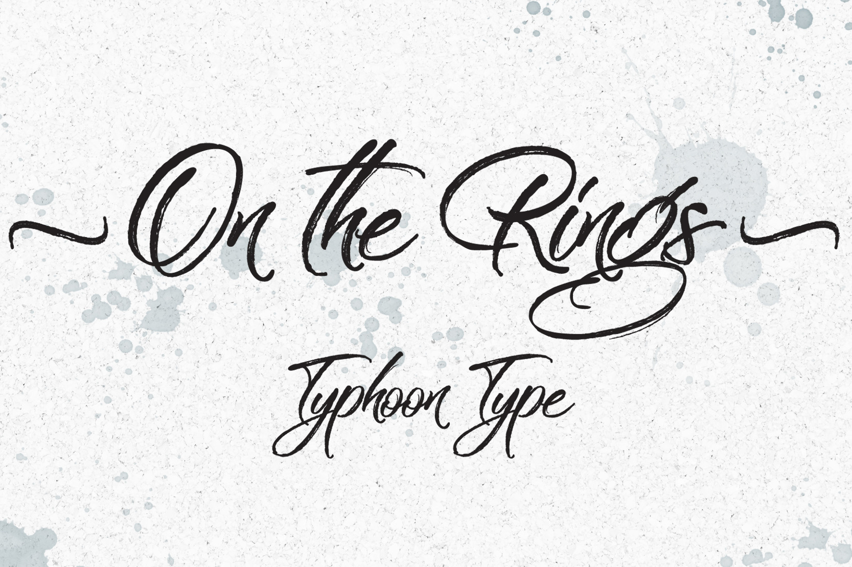 On the Rings font, a Script Font by TyphoonType™ S. Srisopha