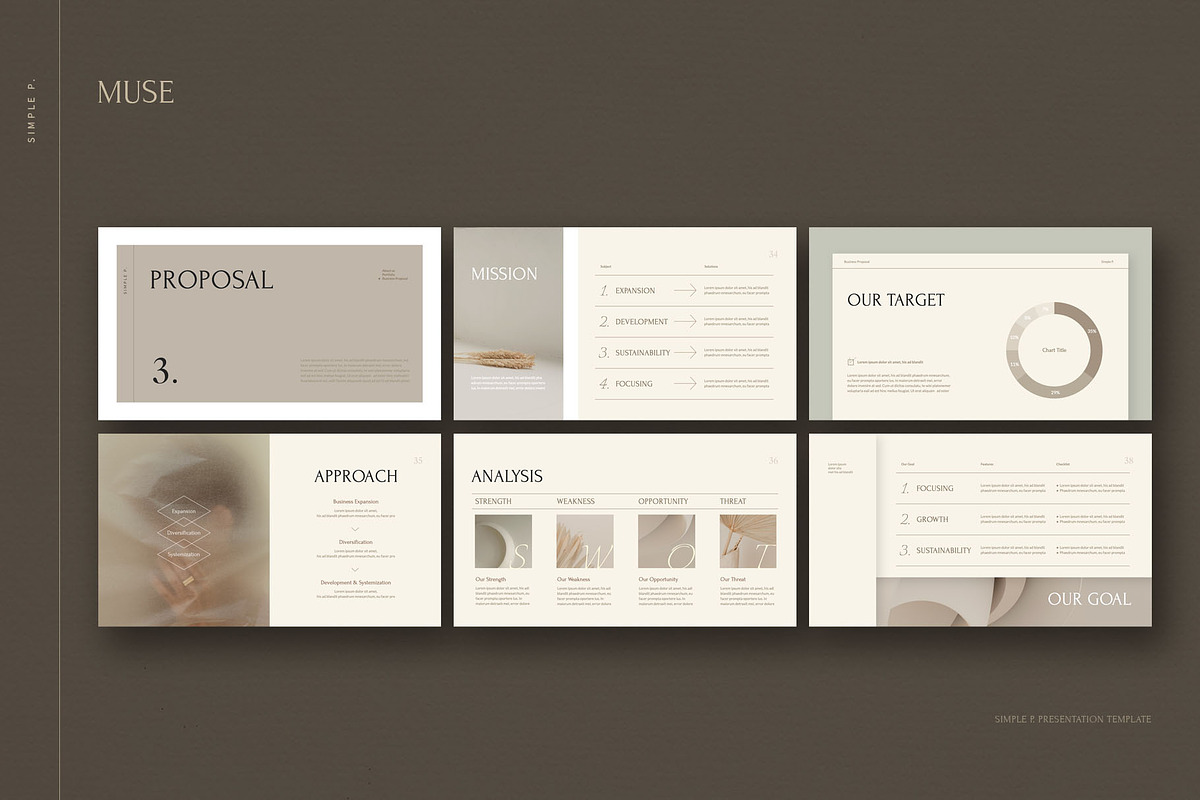 Muse PowerPoint Template, a Presentation Template by Simple P.
