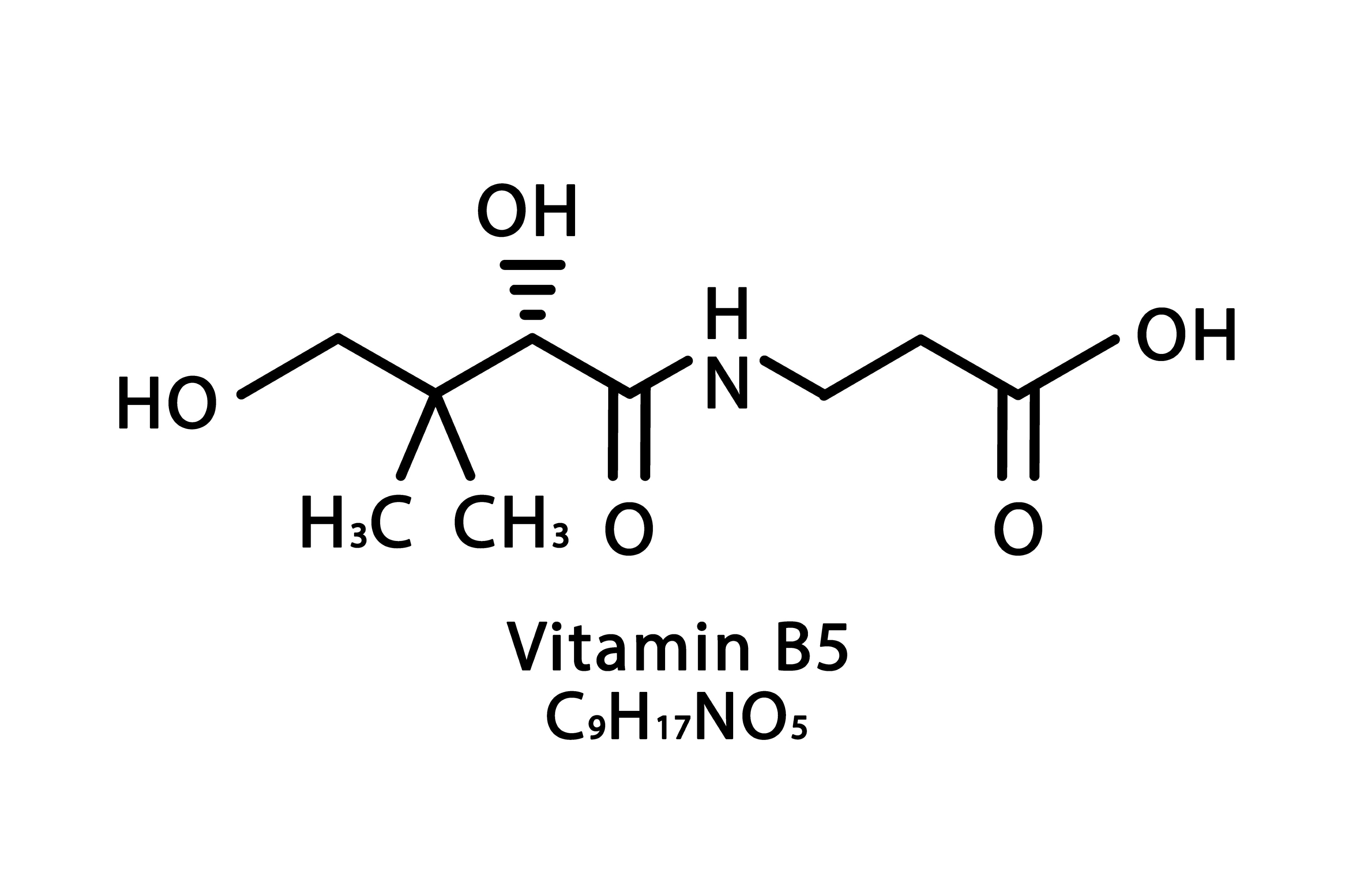 Vitamin B5 Pantothenic molecular, an Education Illustration by ...