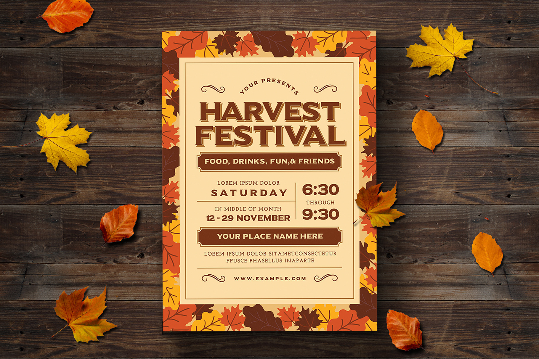 Harvest Festival Flyer, a Flyer Template by Guuver