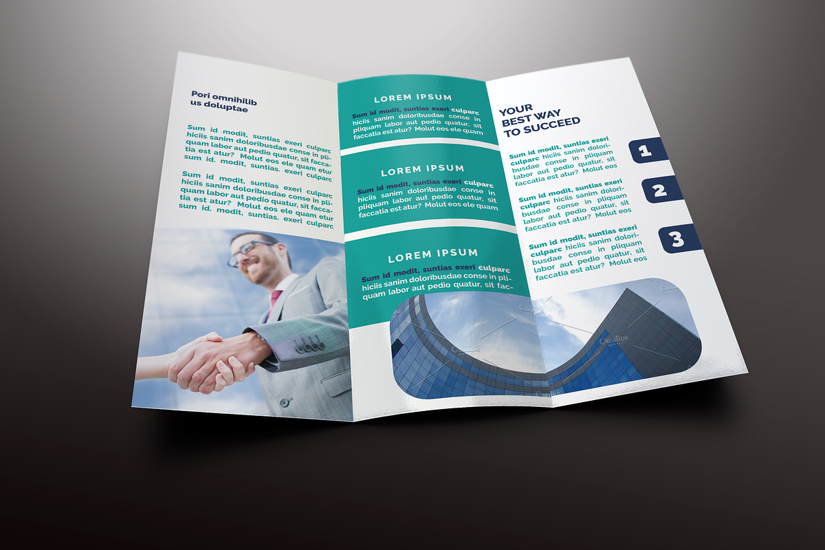 Business Tri-fold Brochures, a Presentation Template by Creatricks