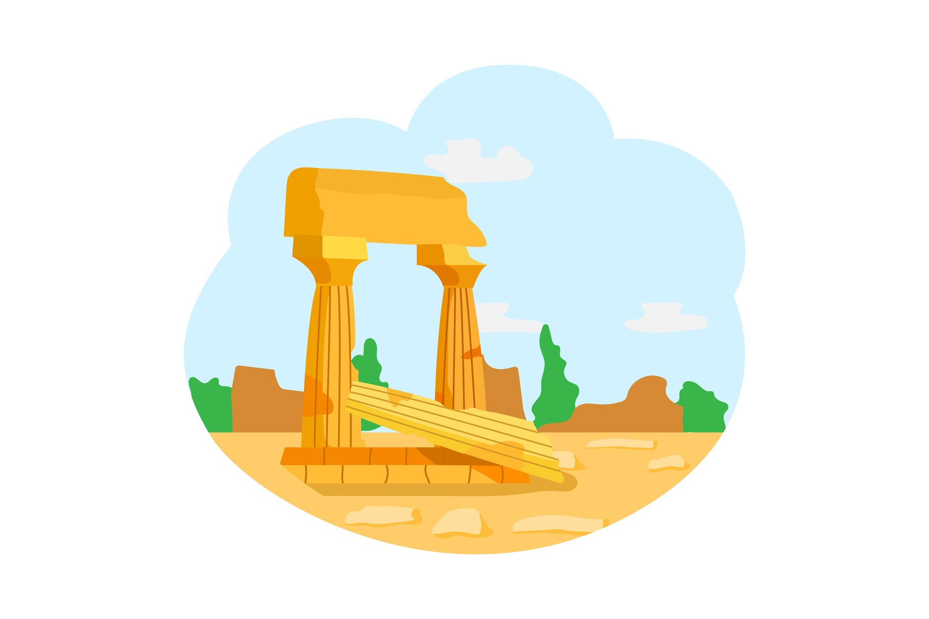 Ruins of Ancient Civilizations, an Illustration by robuart