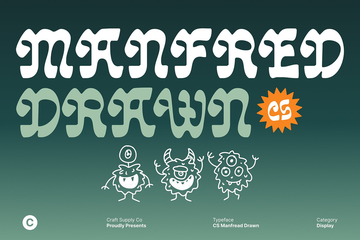 CS Manfred Drawn–Reverse Contrast Font