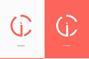 Monogram icon logo CI or IC, a Branding & Logo Template by idesign_4u