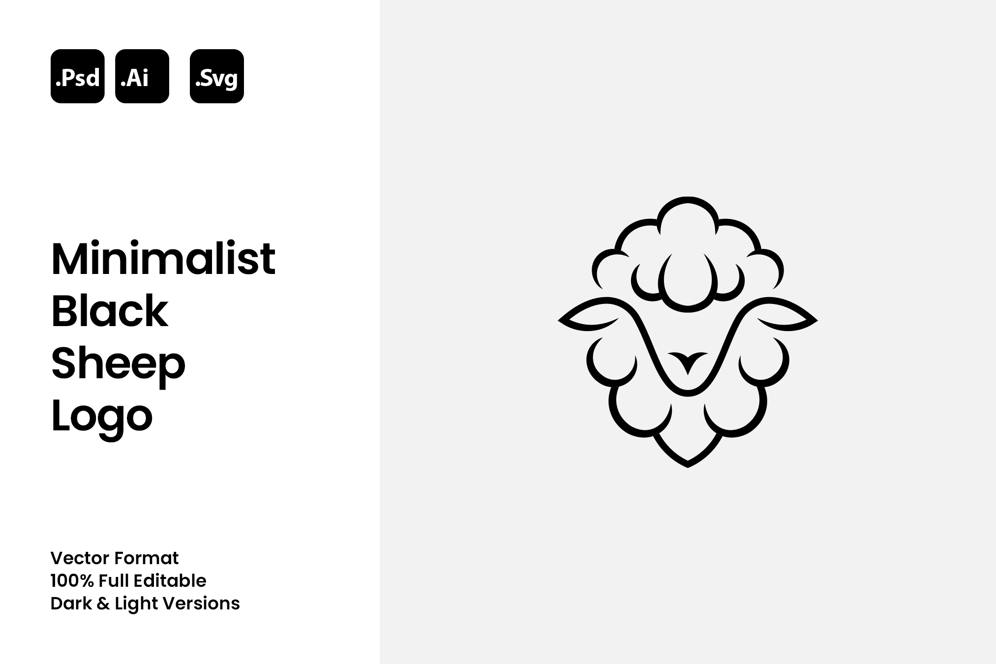 Minimalist Black Sheep Logo