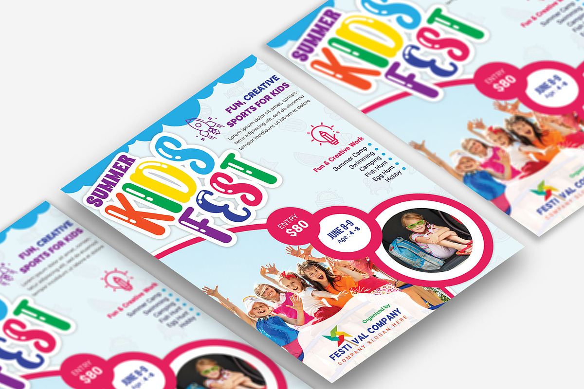 Kids Summer Camp Flyer | Ms Word, a Flyer Template by Imagine Design ...