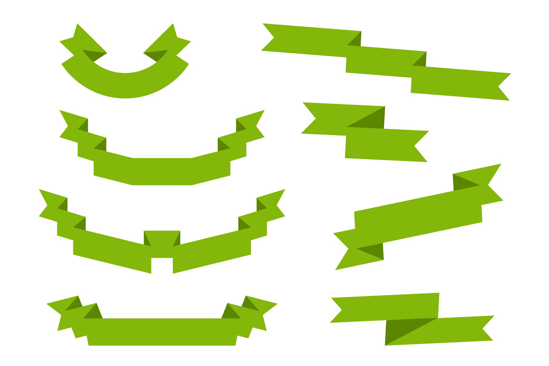 Set of colored ribbons. Collection, a Decorative Illustration by the8monkey