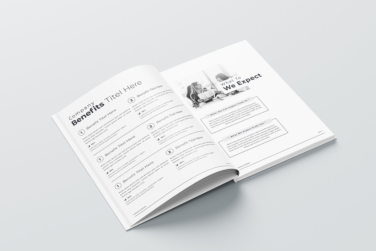 Employee Handbook | Word & Indesign, a Brochure Template by obayes ...