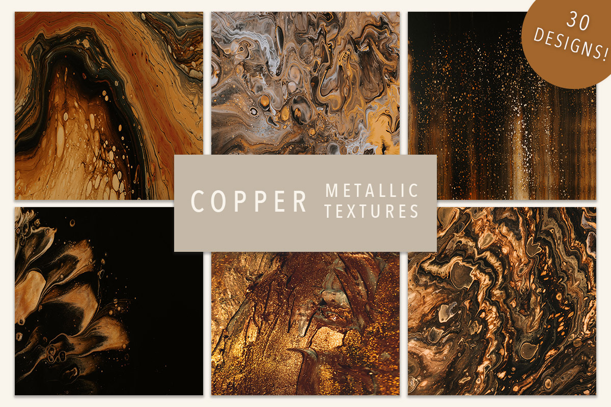 Copper Abstractions 30 Paint Textures | Creative Market