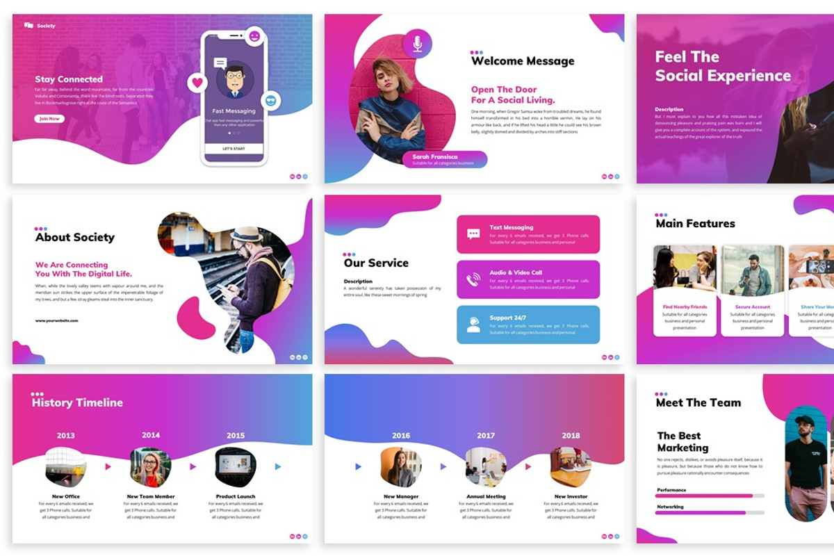 Society - Social Media Powerpoint, a Presentation Template by ...