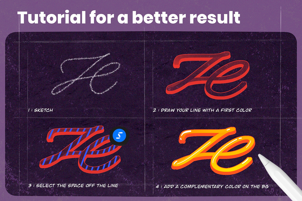 22 Procreate 3D stroke brushes, a Brush Add-On by Digitart