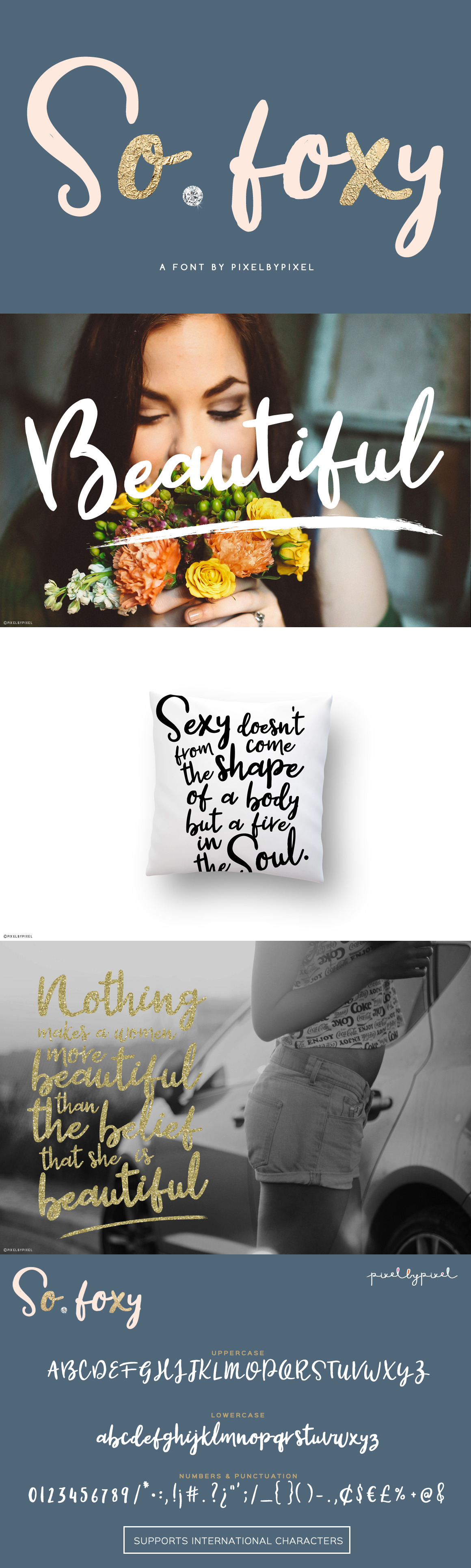 So Foxy Script Font, a Script Font by pixelcolours