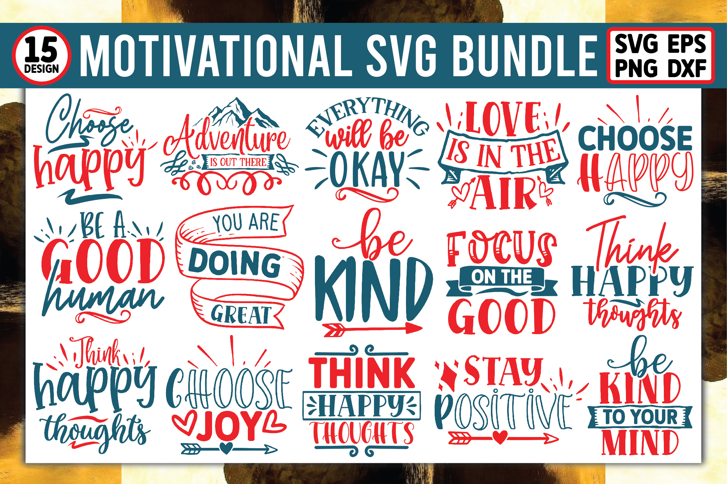Motivational SVG Bundle, an Illustration by crafthome