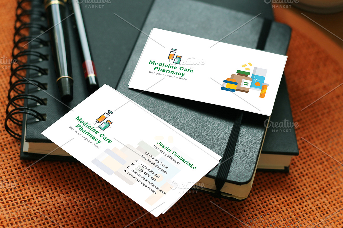 Pharmacy Business Card, a Business Card Template by graphicsunday